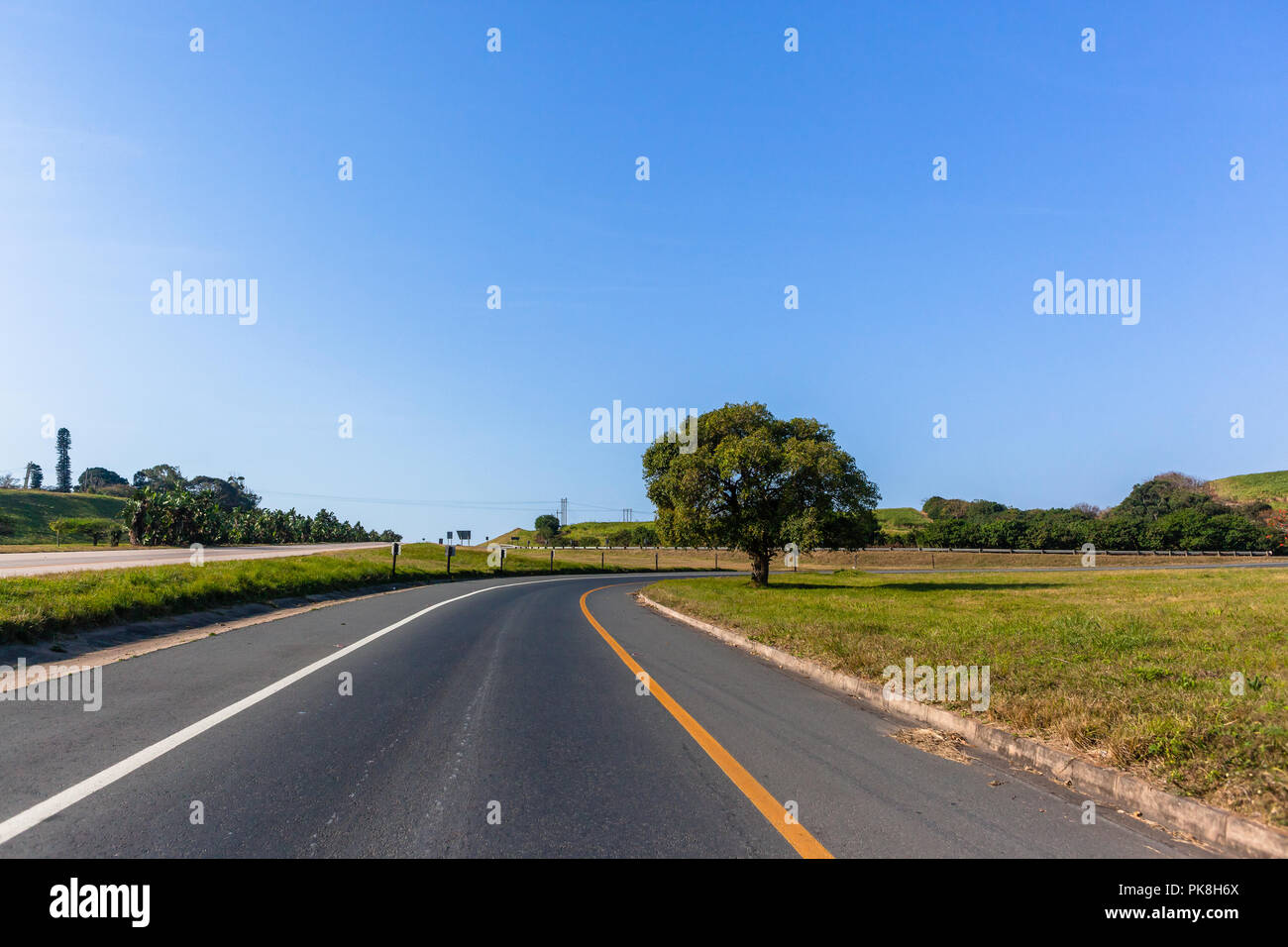 Road highway vehicles on entry ramp view passenger driver perspective ...
