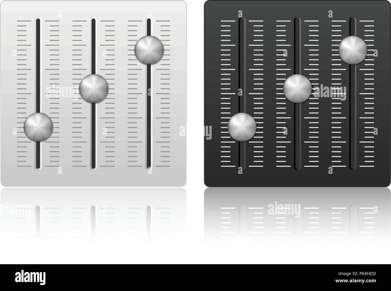 Audio mixing console faders Stock Vector Images - Alamy