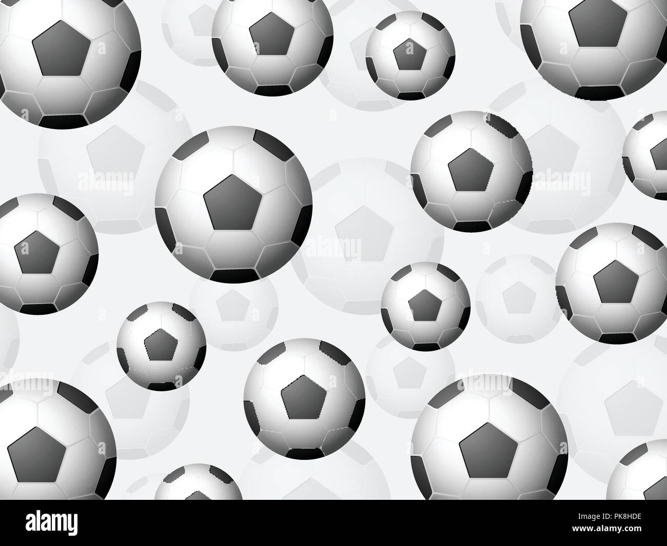 Seamless soccer balls pattern background. Vector illustration Stock ...