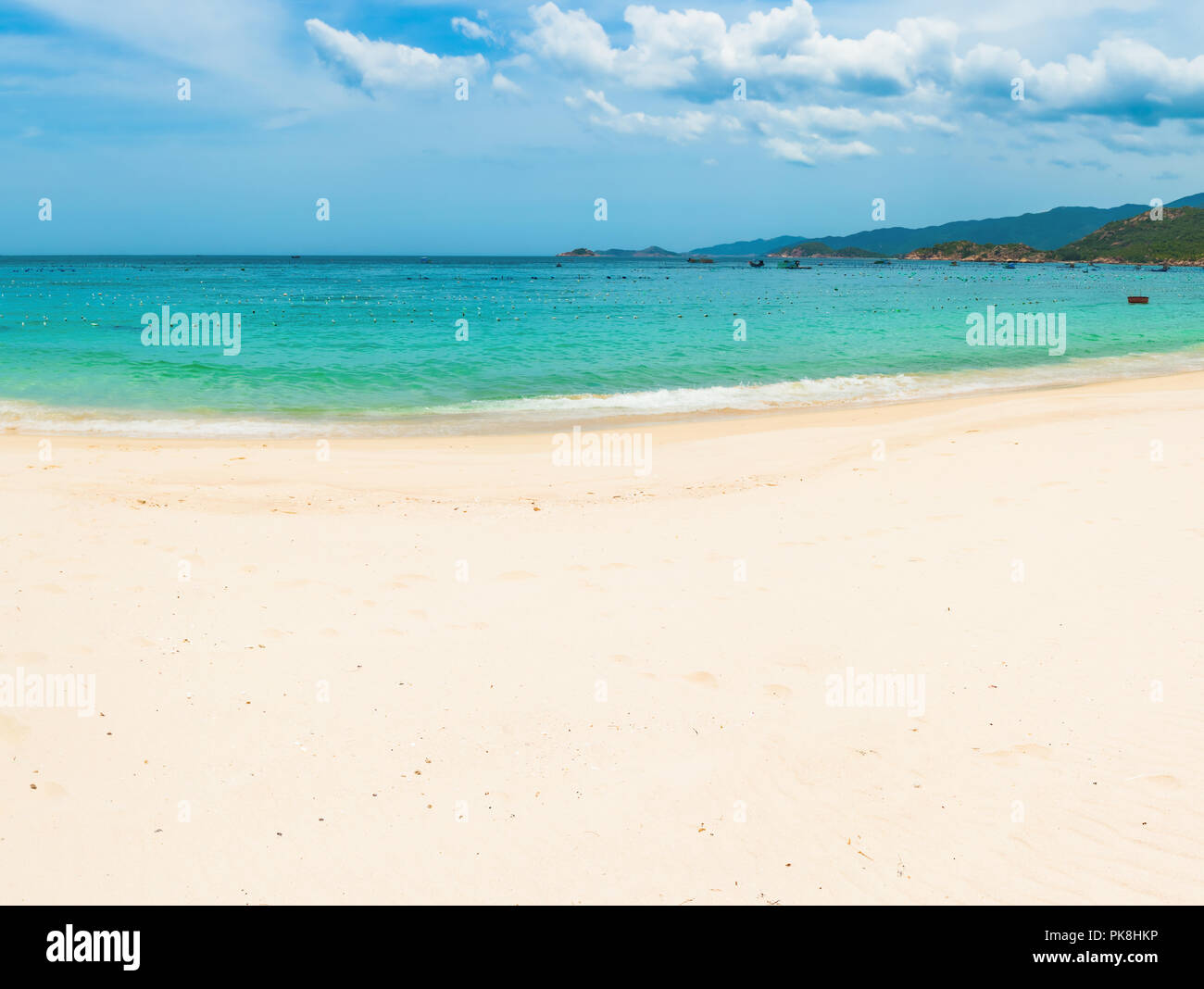Beautiful white sand beach. Landscape of Vietnam Stock Photo - Alamy
