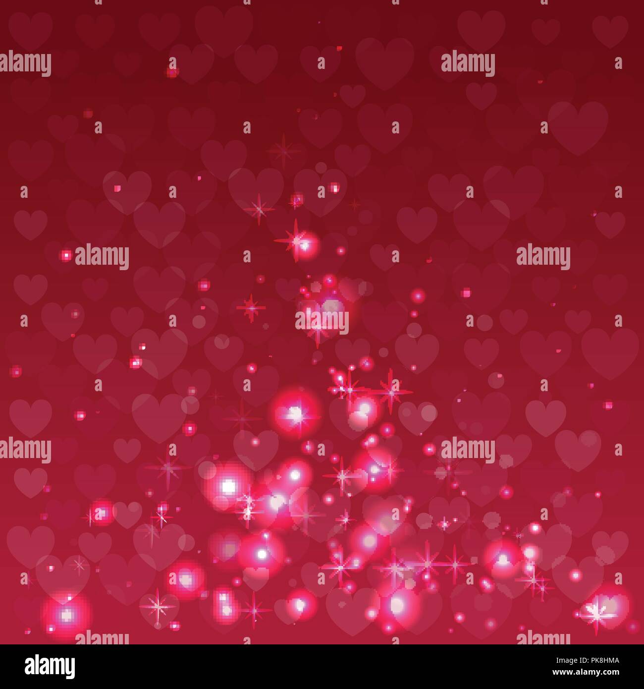 Abstract background for Valentine Day. Vector illustration. Red color ...