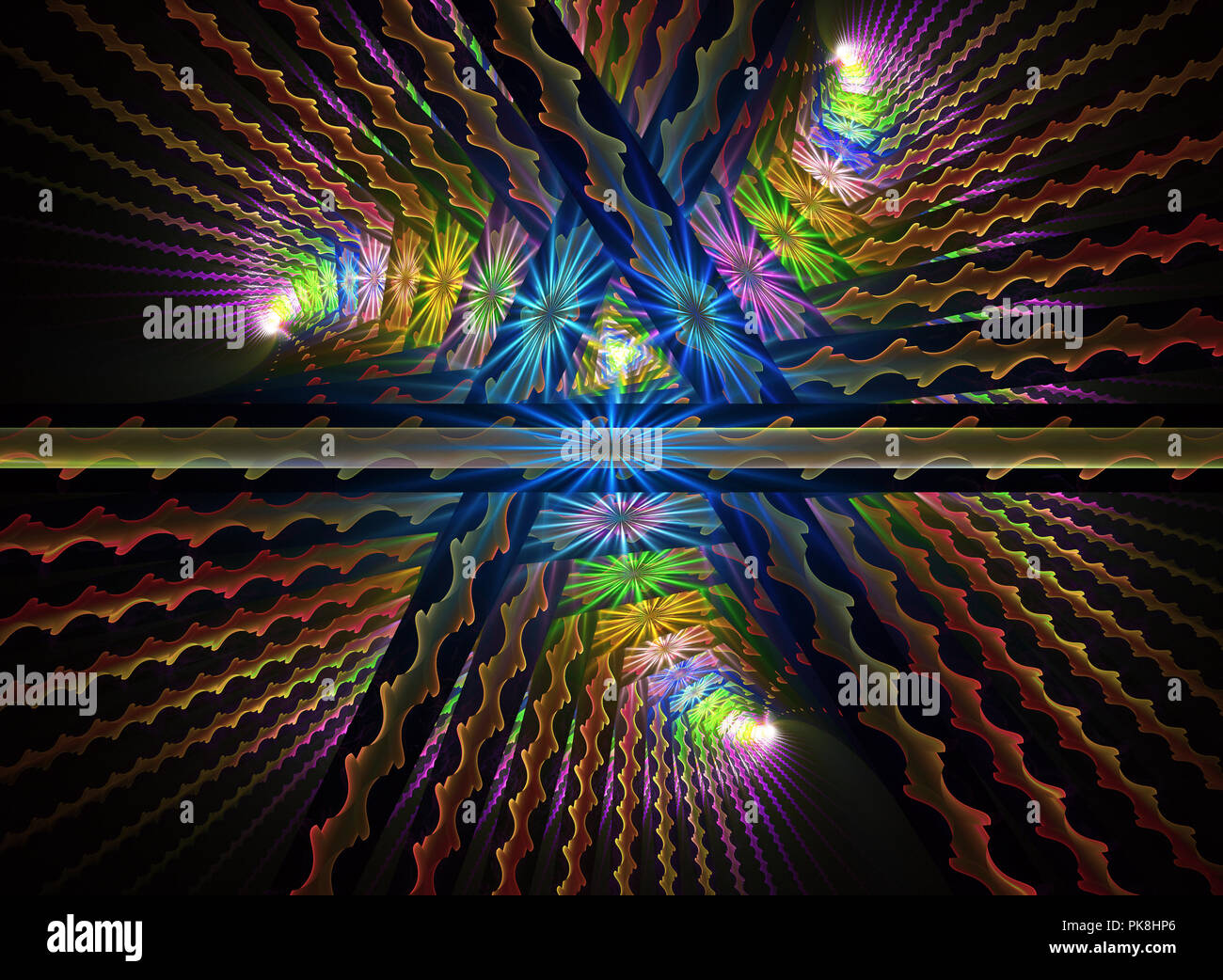 Abstract fractal patterns and shapes. Fractal texture. The colors in ...