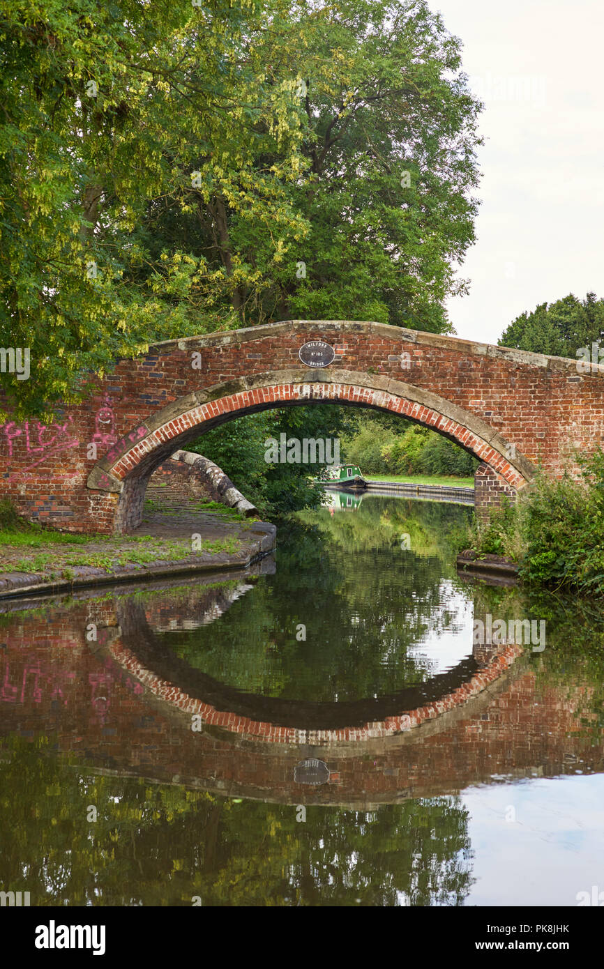 Milford Bridge no 105 on the Staffs and Worcs canal near Great Haywood ...
