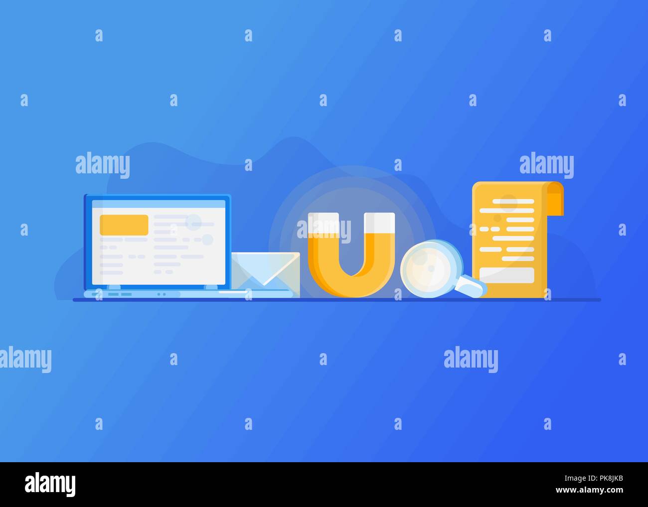 Attracting online customers. Digital inbound marketing Stock Vector ... Attracting online customers. Digital inbound marketing Stock Vector ...