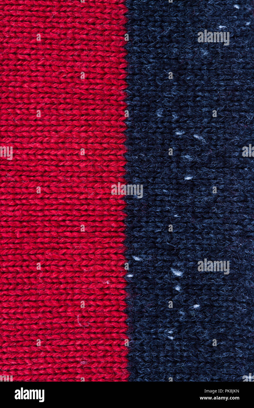 background of knitted red and black texture Stock Photo - Alamy