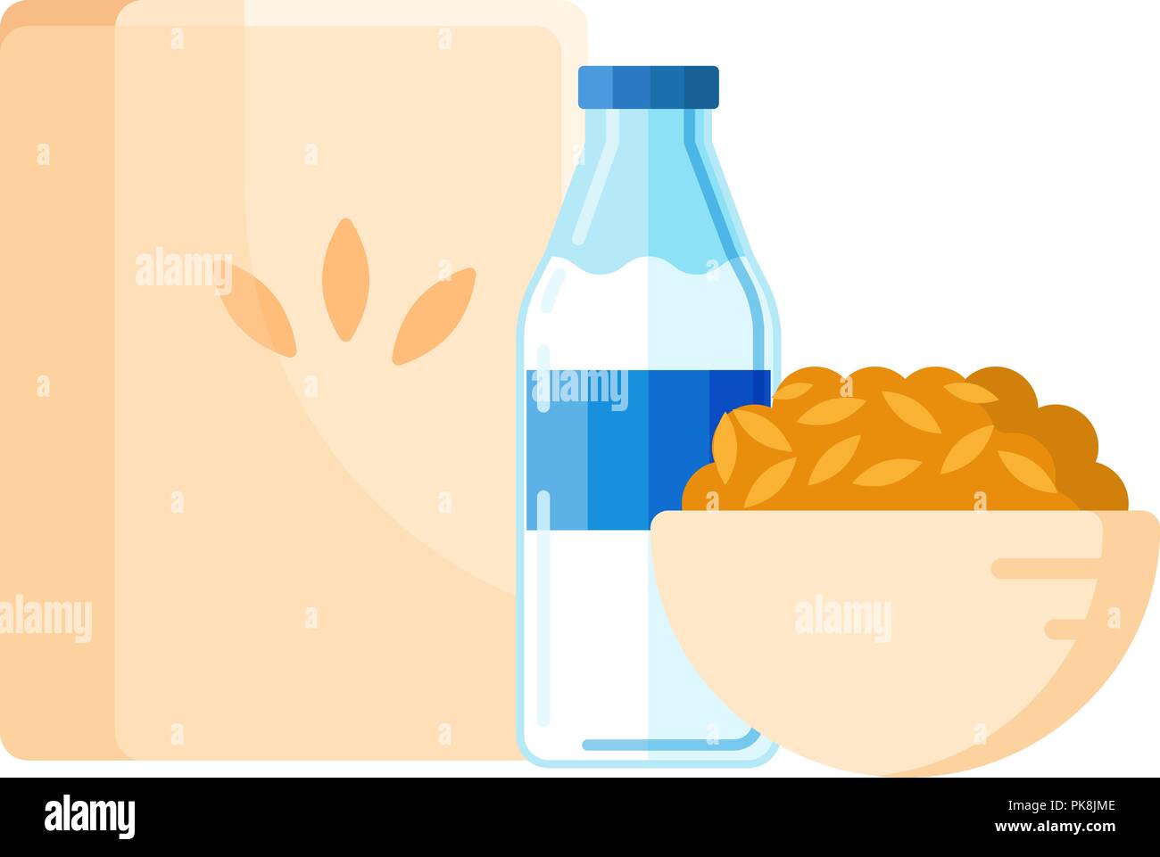 Cereal muesli breakfast in Stock Vector Images - Alamy