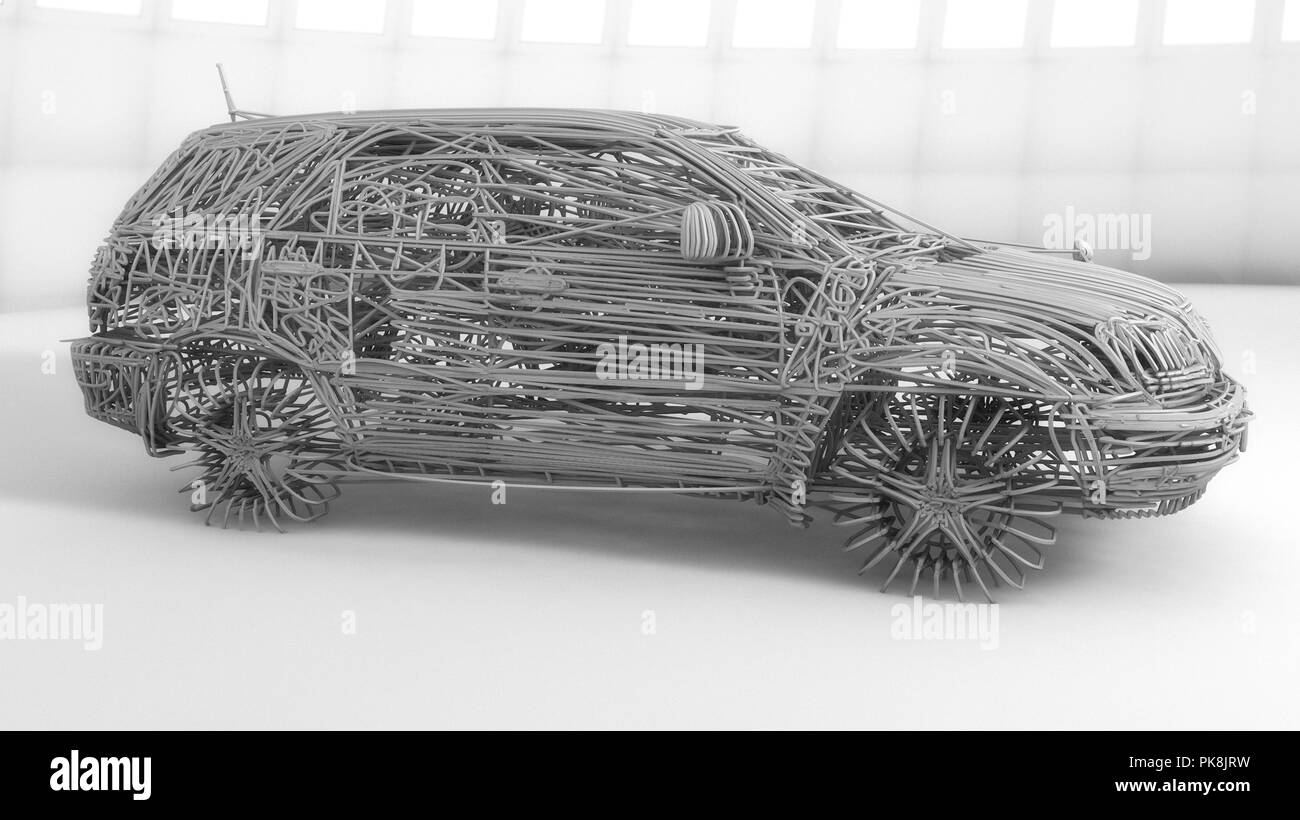 Wireframe car hi-res stock photography and images - Alamy