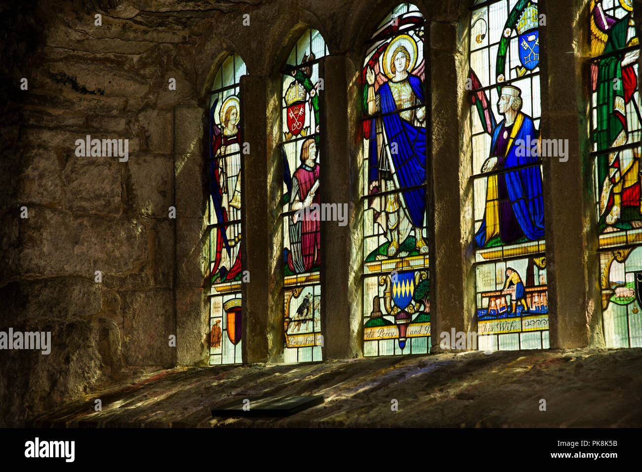 UK, Yorkshire, Wharfedale, Hubberholme, Church of St Michael, de Percy ...