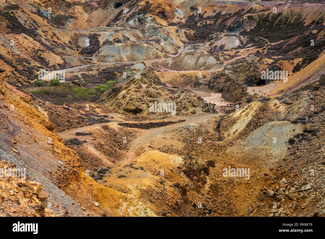 Parys Mountain Copper mine near Amlwch on the island of Anglesey, North ...