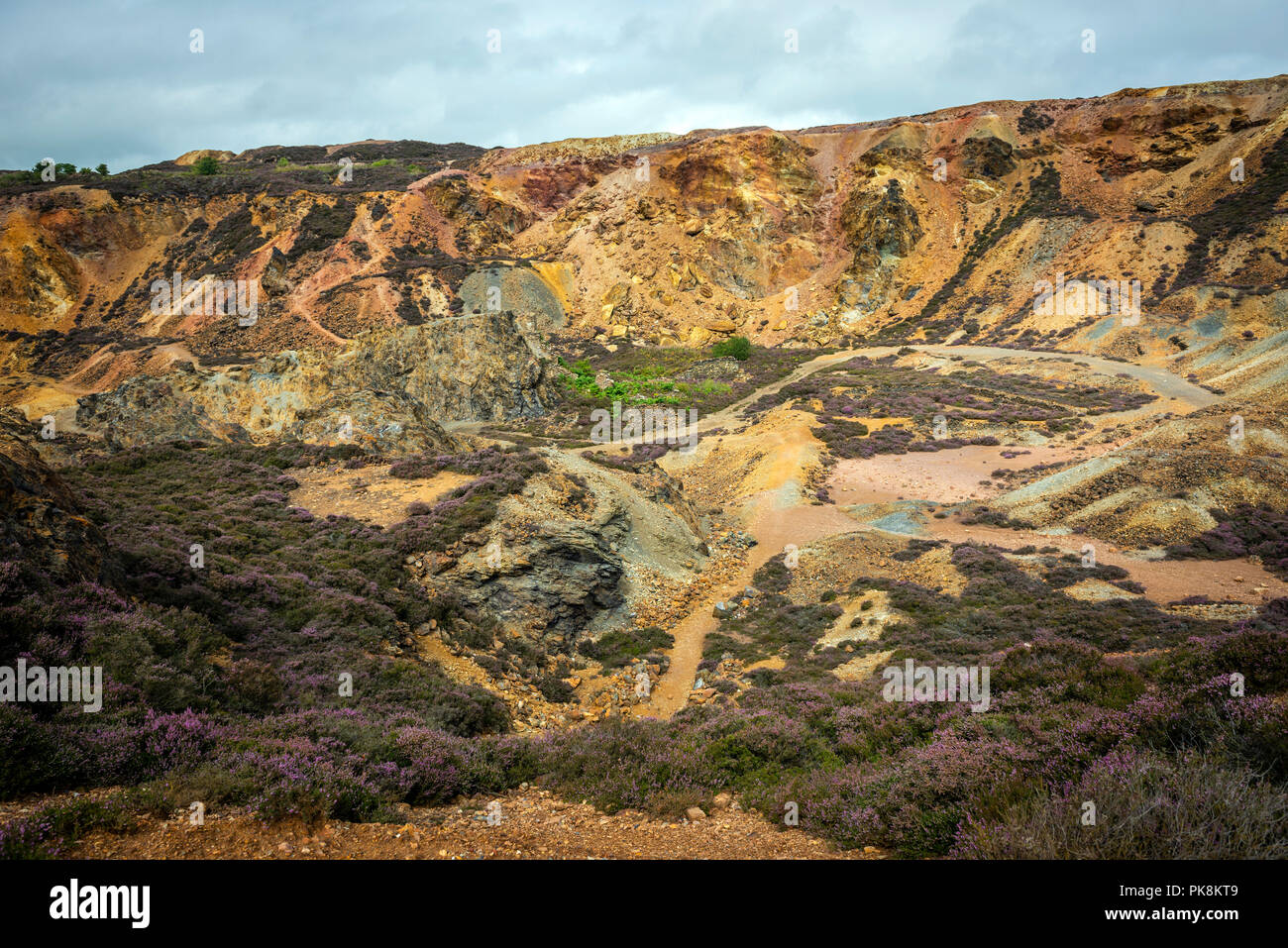 Parys Mountain Copper mine near Amlwch on the island of Anglesey, North ...