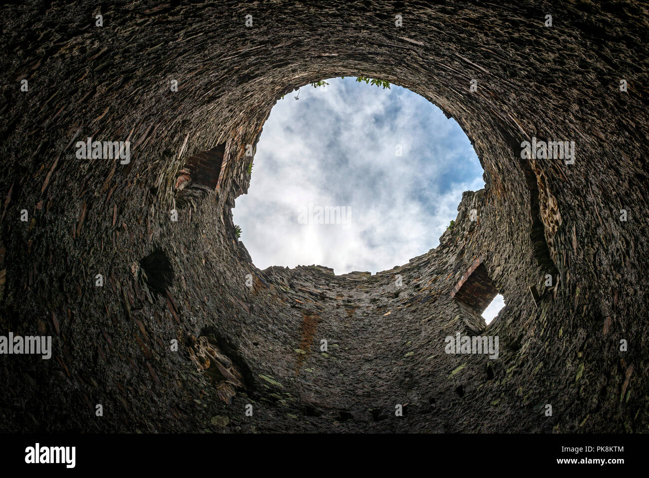 The remains of an 18th Century windmill that assisted the steam pump at ...