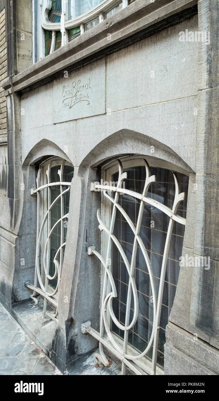 Miscellaneous Brussels art nouveau details, Belgium, c2014-c2017 ...