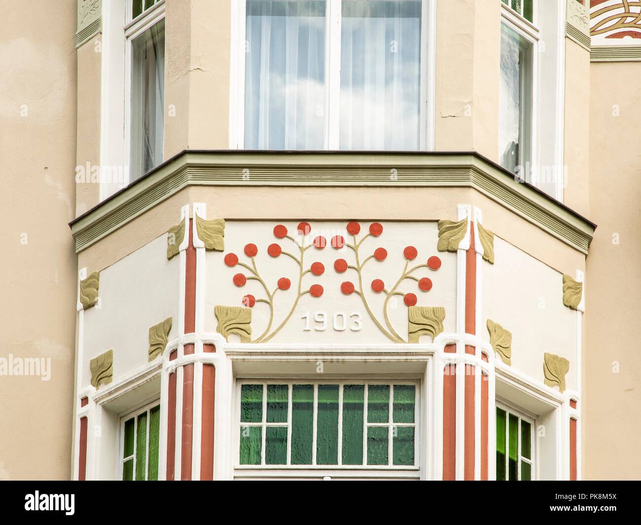 Jugenstil house, Cranachstrasse 12, Weimar, Germany, (1905), 2018 ...