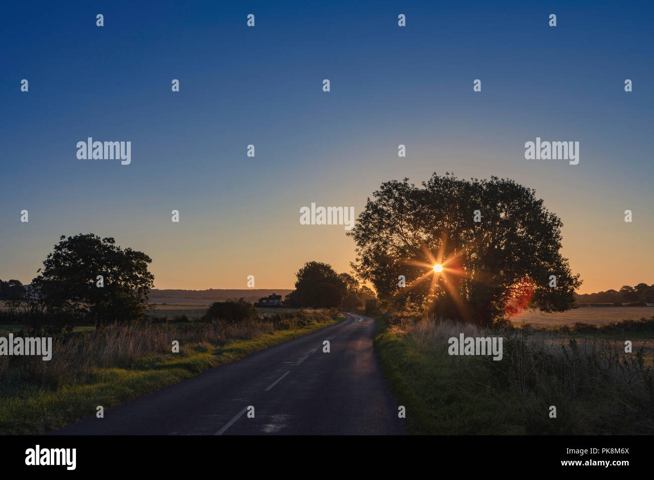 Sunrise, West Stoke, Sussex. Picture date: Friday September 7, 2018 ...