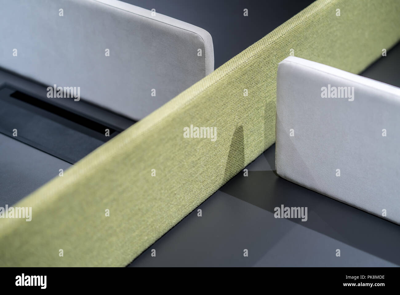 Dark table with green and gray textured partitions Stock Photo - Alamy