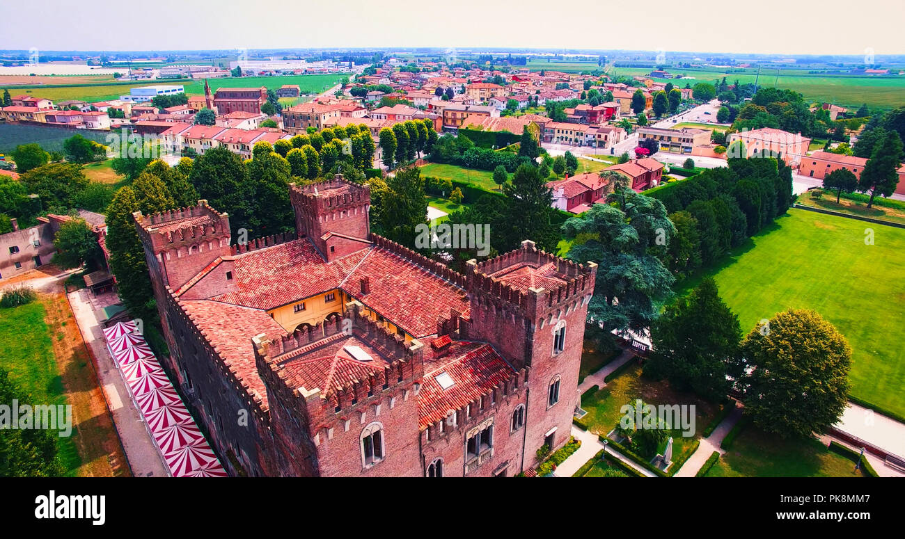 Verona, Italy - July 15, 2018: Beautiful old italian castle hosting ...