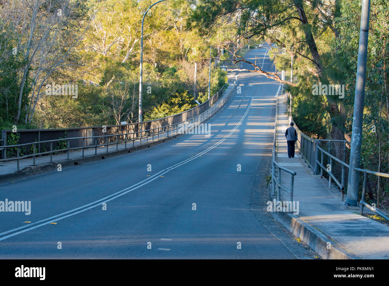 Rosedale Road Gordon and the bridge over High Ridge Gully Stock Photo ...