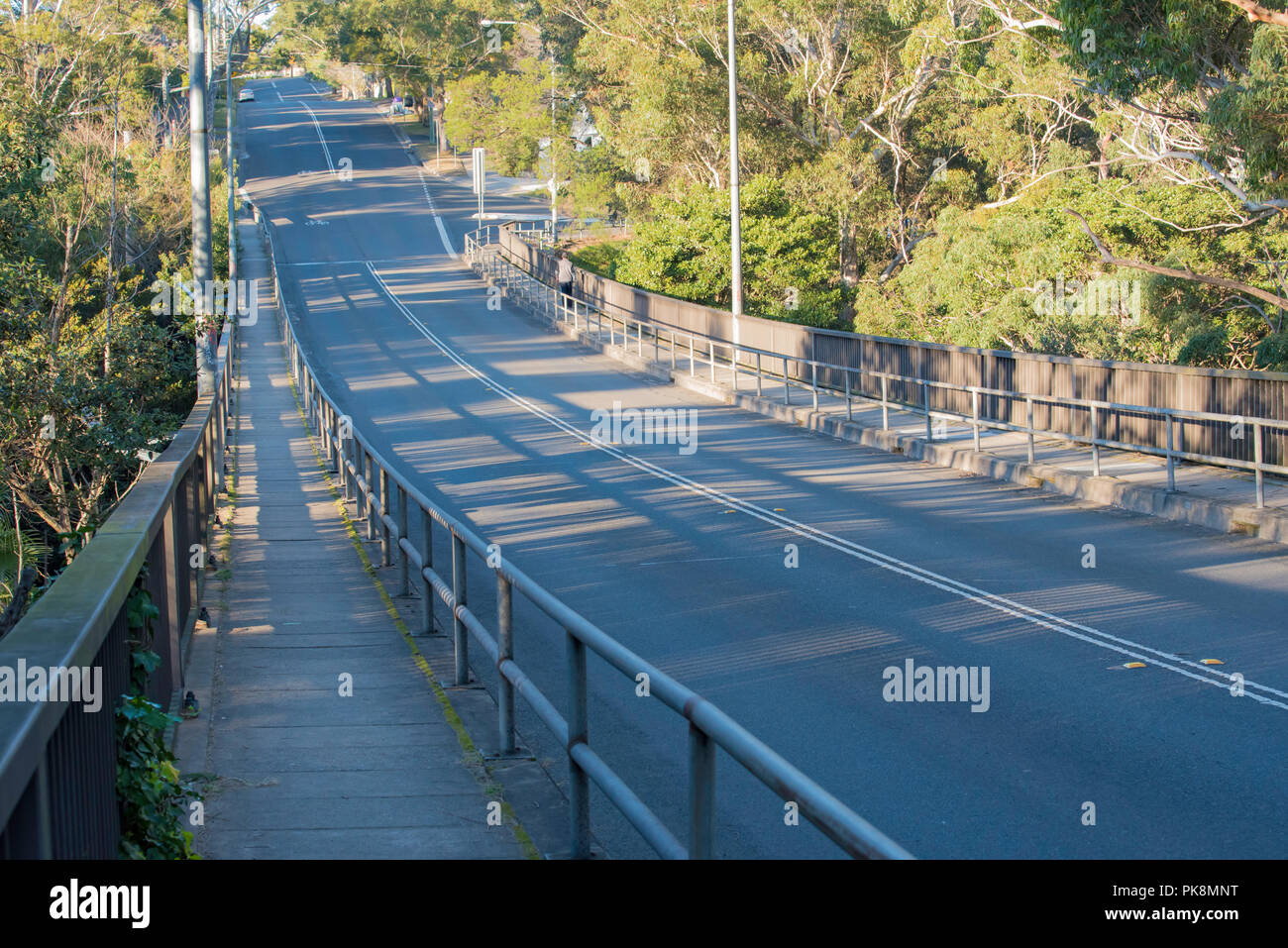Rosedale Road Gordon and the bridge over High Ridge Gully Stock Photo ...