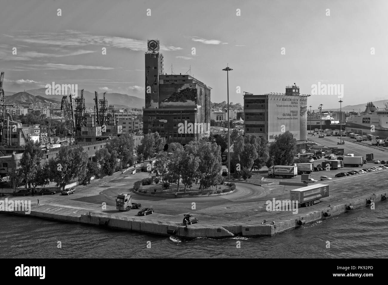 View of port of pireaus Stock Photo - Alamy