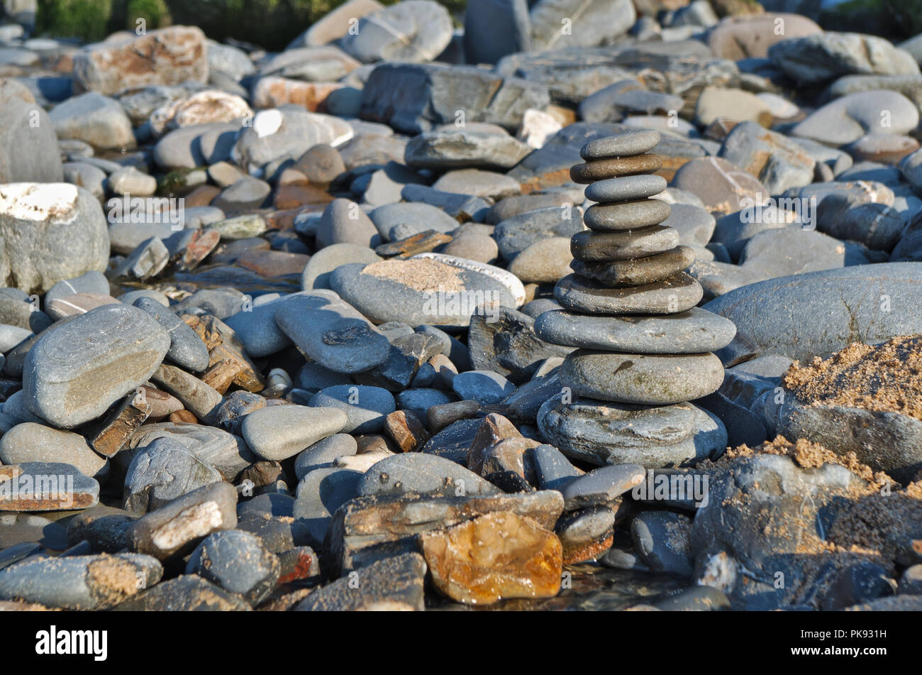 Pile of pebbles. Zen and Harmony themes Stock Photo - Alamy