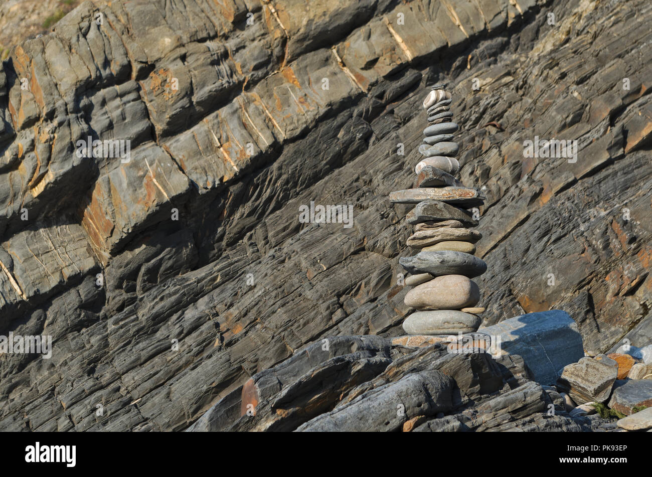 Pile of pebbles. Zen and Harmony themes Stock Photo - Alamy