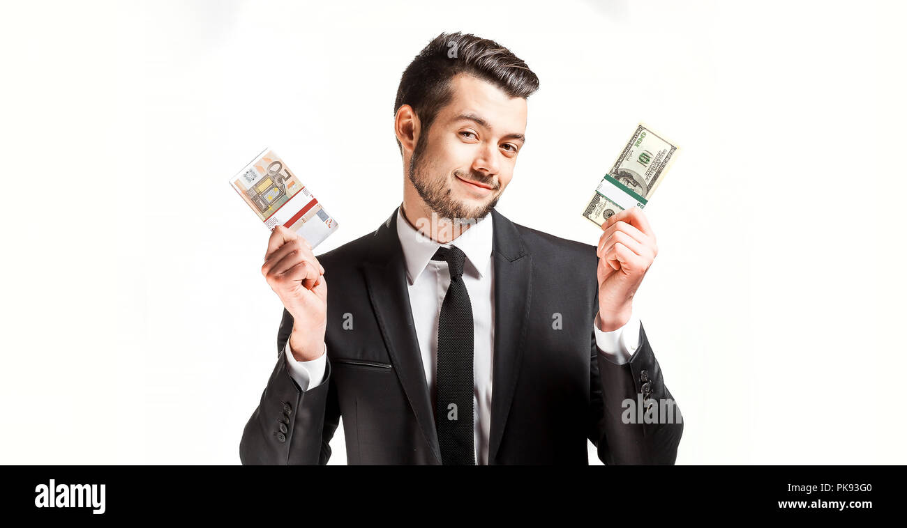White man holding dollar hi-res stock photography and images - Alamy