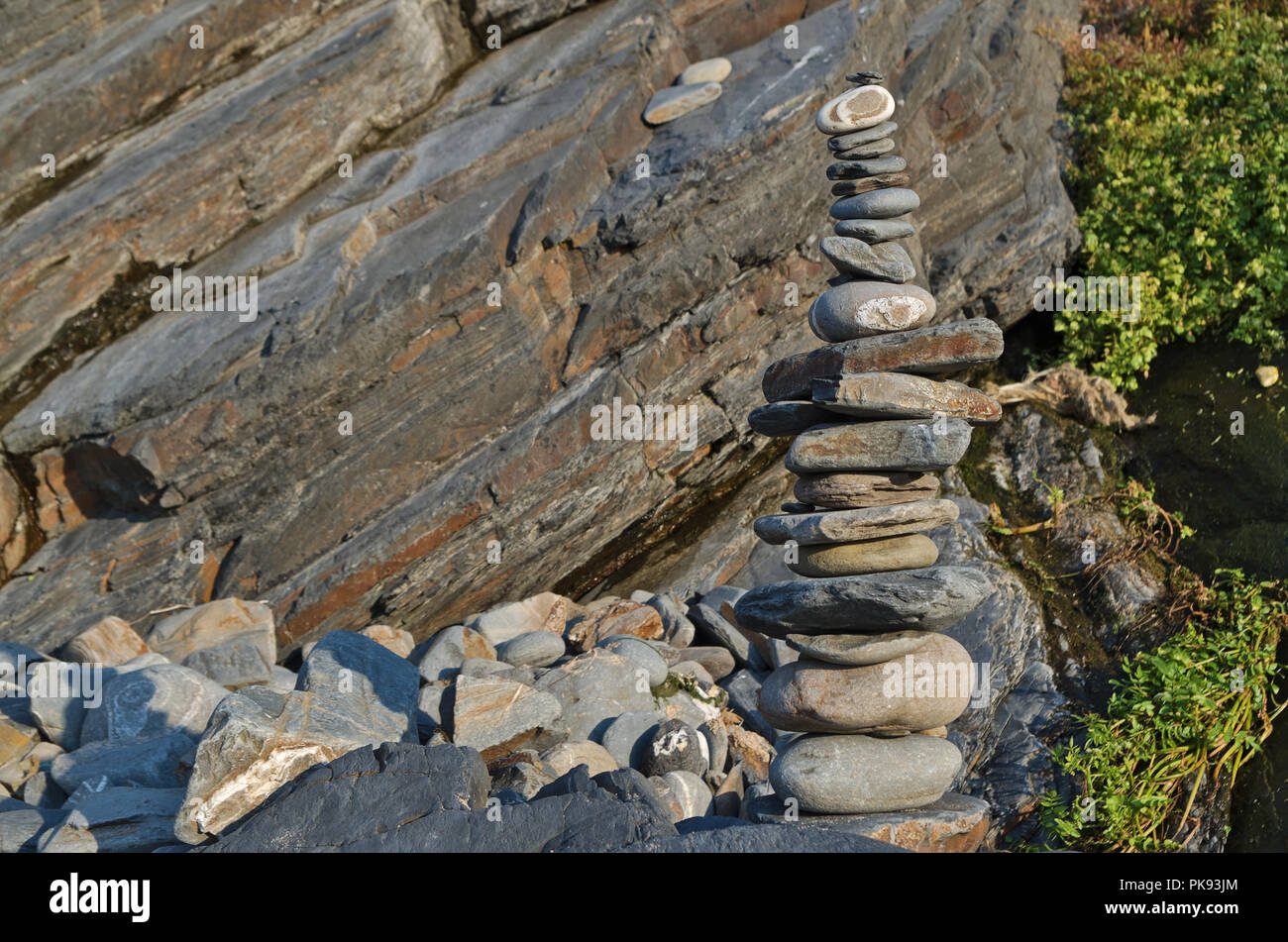 Pile of pebbles. Zen and Harmony themes Stock Photo - Alamy