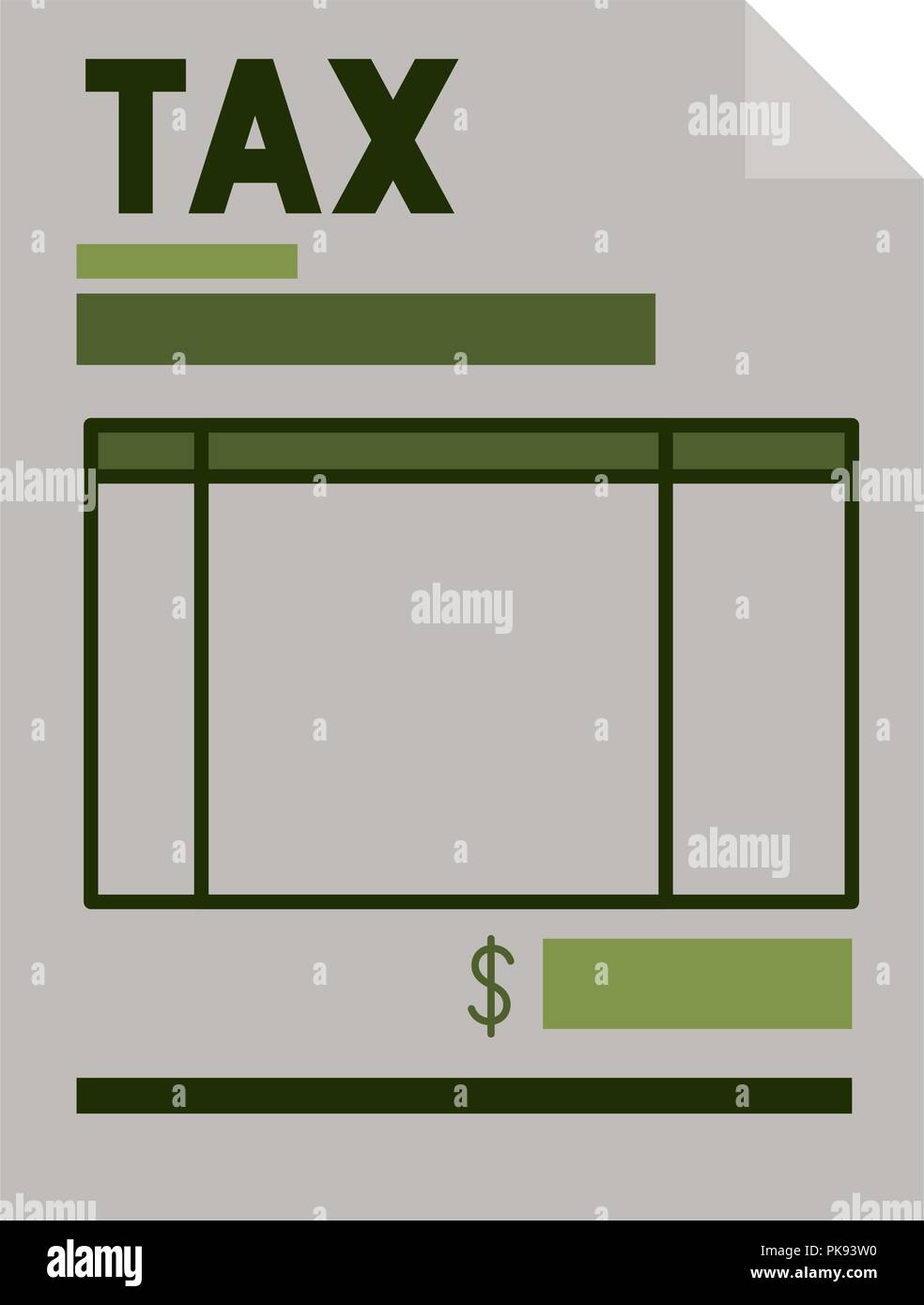 tax document paper icon Stock Vector Image & Art - Alamy