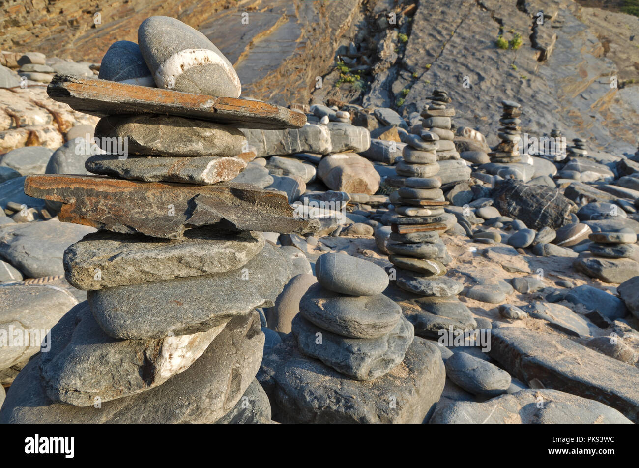 Pile of pebbles. Zen and Harmony themes Stock Photo - Alamy