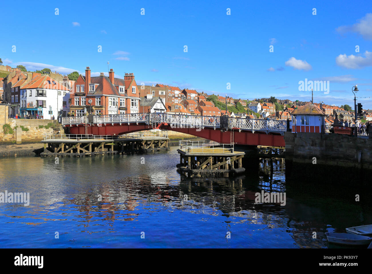 The Swing Bridge over the River Esk, Whitby, North Yorkshire, England ...