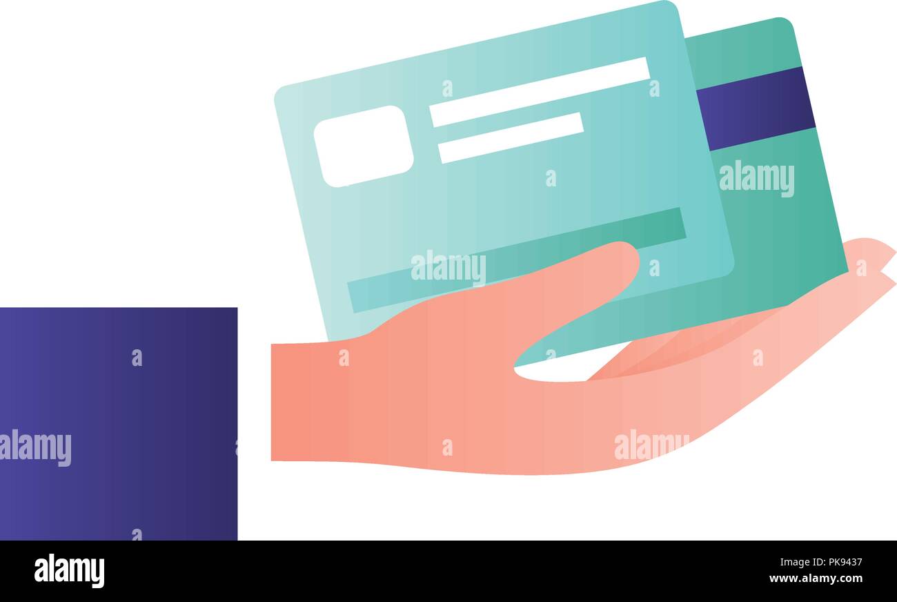 hand with credit cards Stock Vector Image & Art - Alamy
