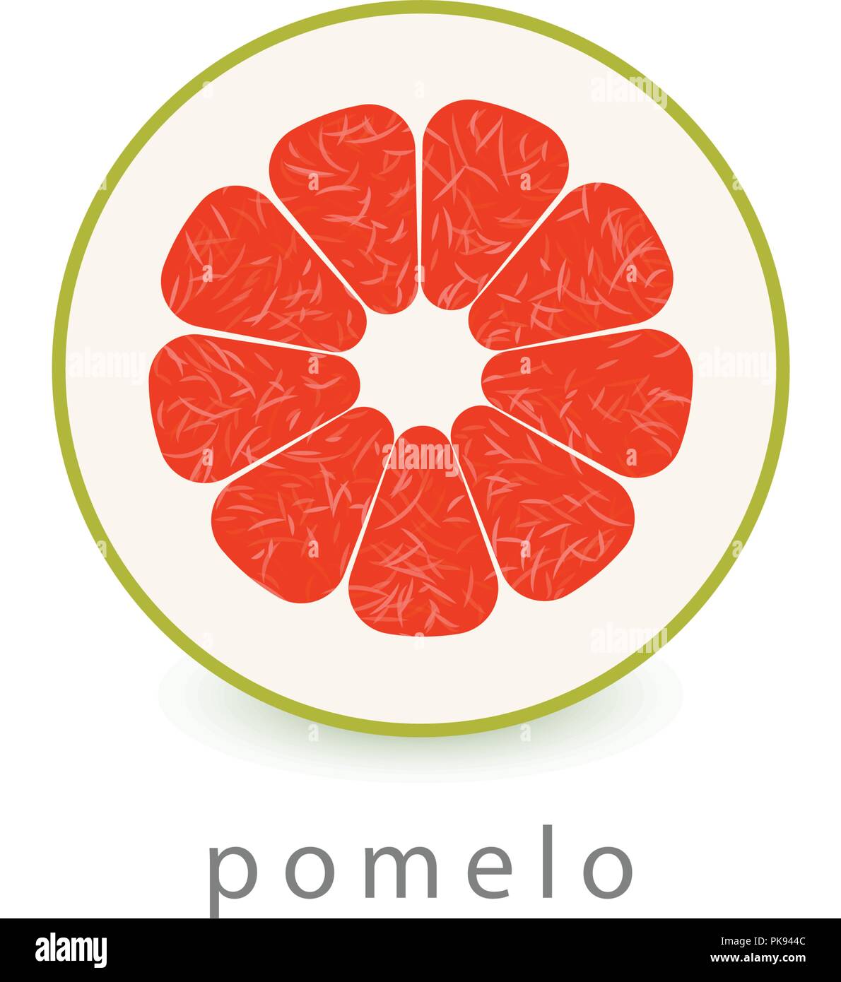 Pomelo simple icon. Vegan logo template. Minimalism style vector ...