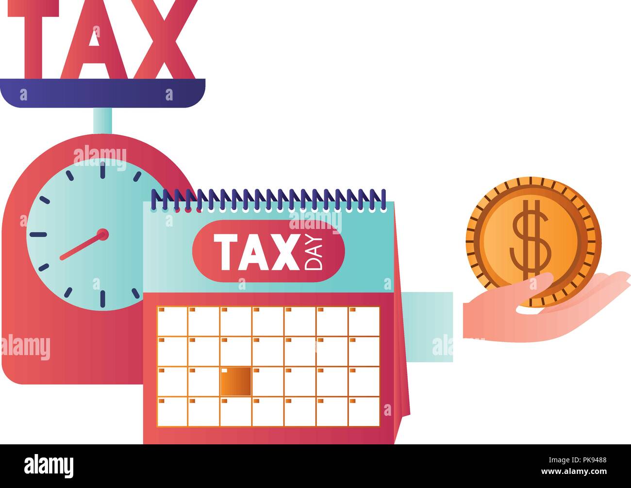 scale with taxes and set icons Stock Vector Image & Art - Alamy