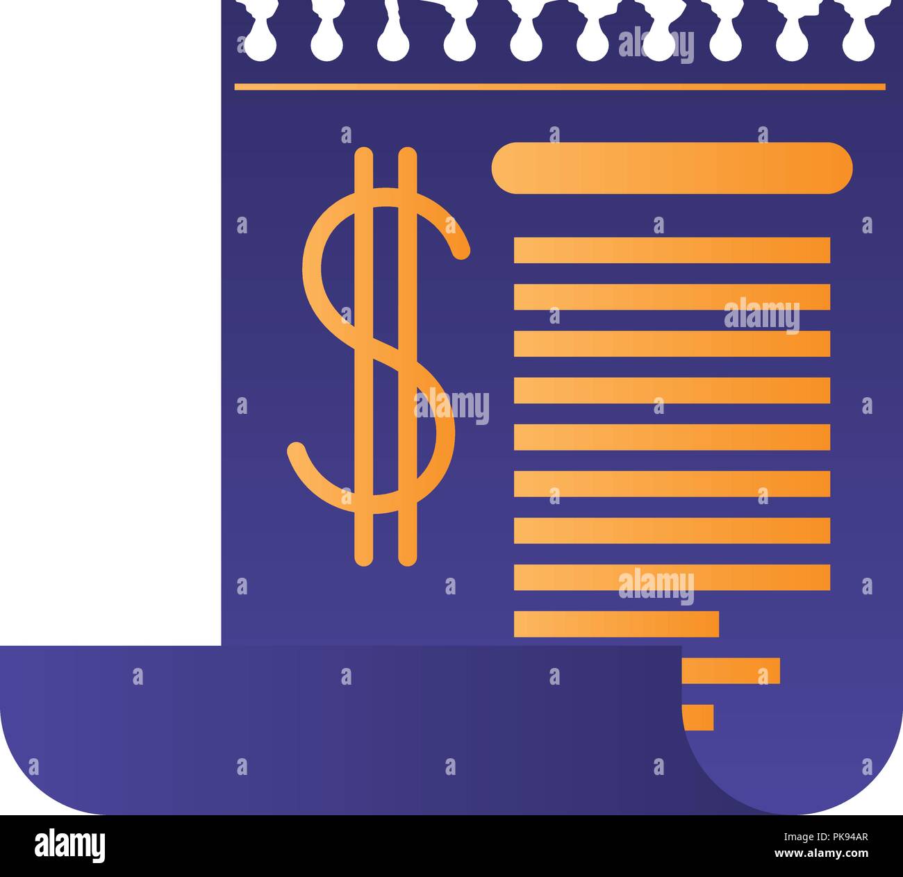 receipt shet isolated icon Stock Vector Image & Art - Alamy