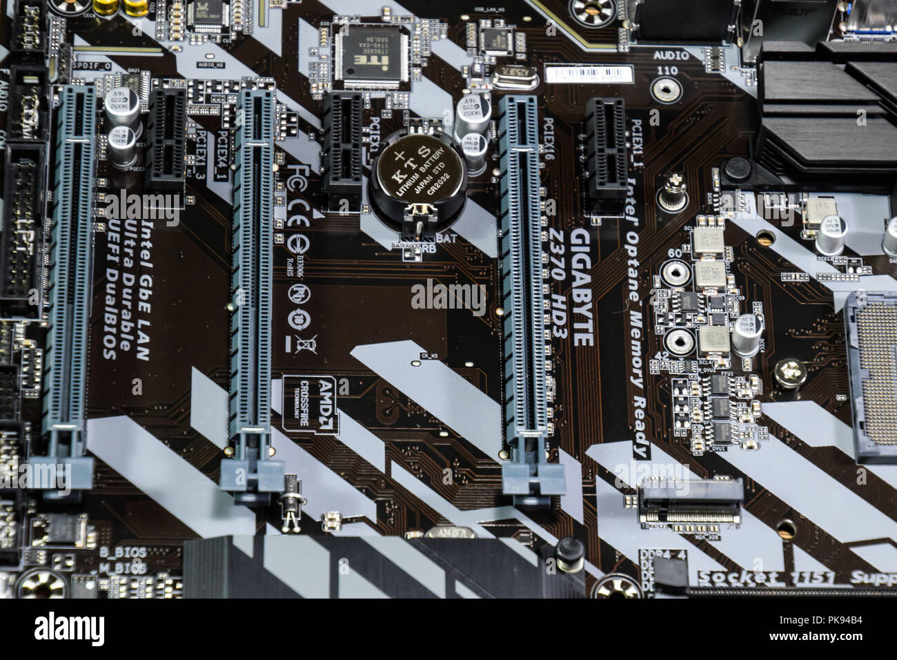 Motherboard Gigabit for the processor Intel Stock Photo - Alamy