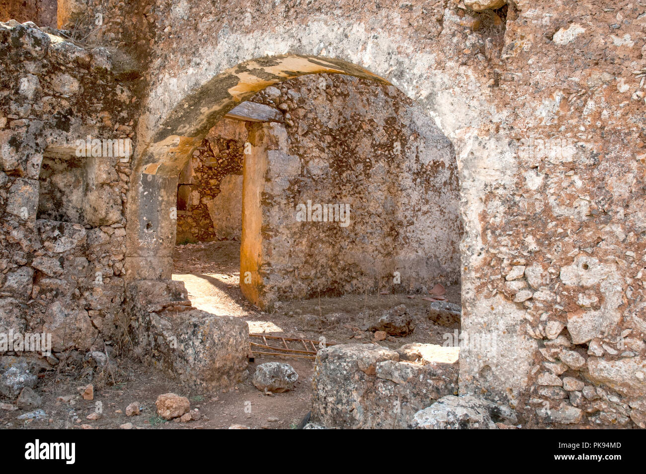 Deserted village of Aradena Stock Photo - Alamy