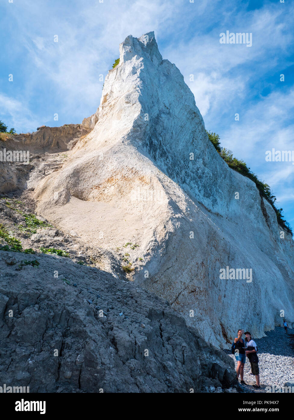 Tourists Walking at, Møns Klint, Famous Chalk Cliffs, Island of Mons ...