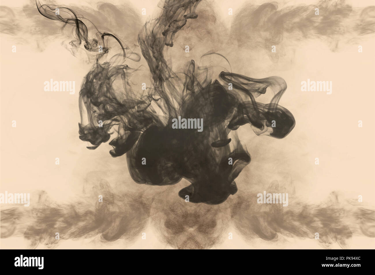 Abstract smoke effect on a beige smoky background Stock Photo - Alamy