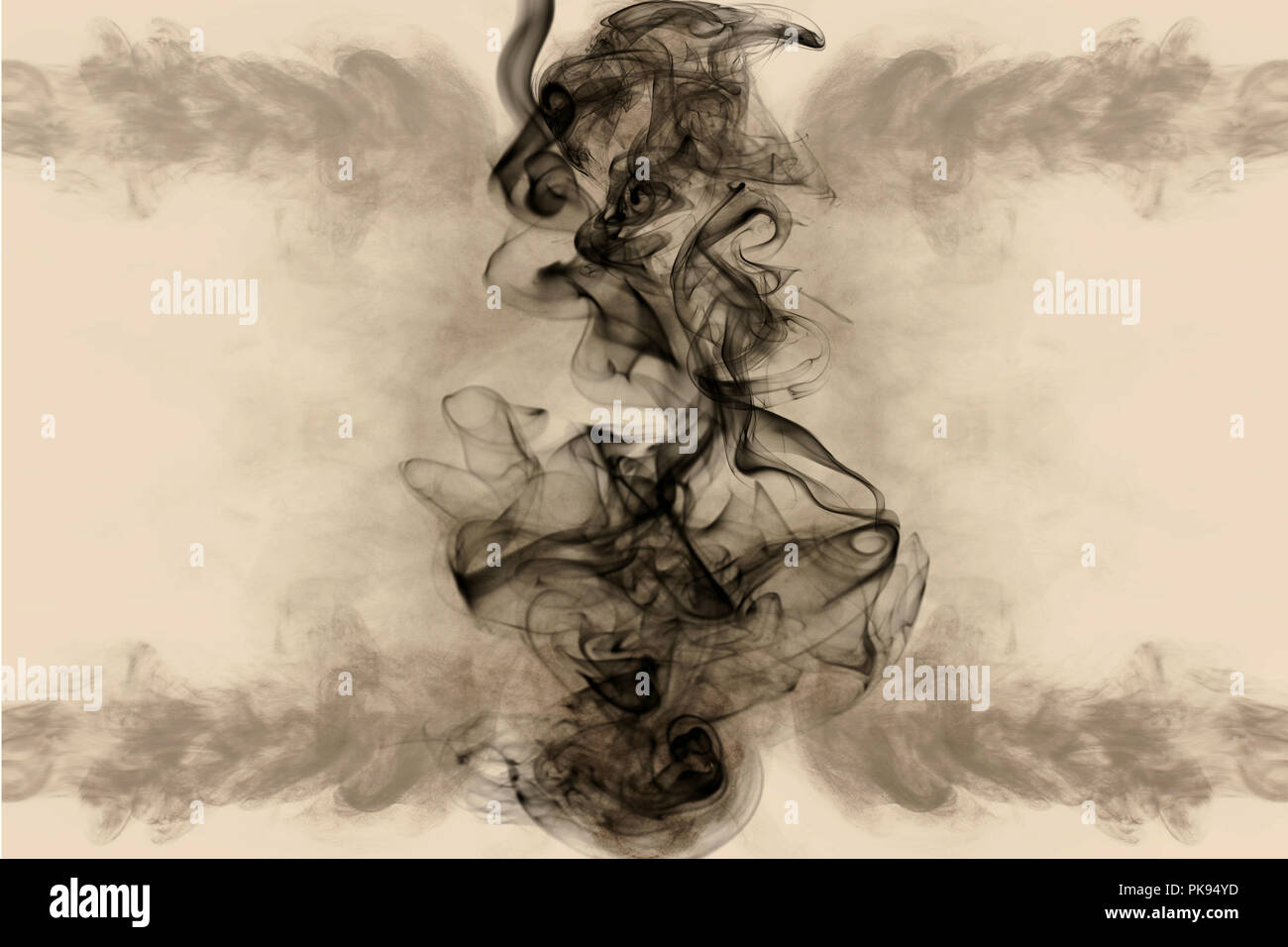Abstract smoky effect on a connected beige smoky background Stock Photo ...
