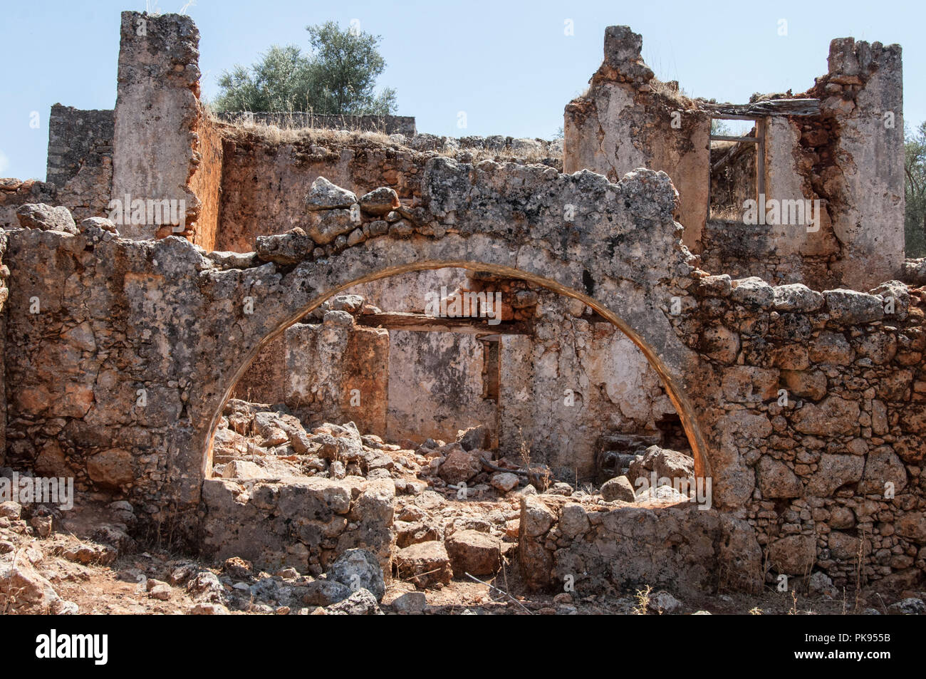 Deserted village of Aradena Stock Photo - Alamy