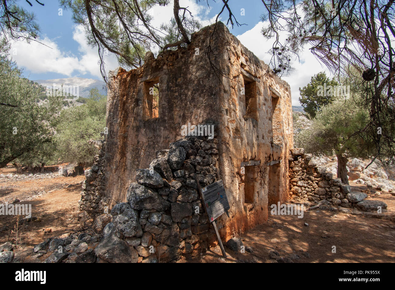 Deserted village of Aradena Stock Photo - Alamy