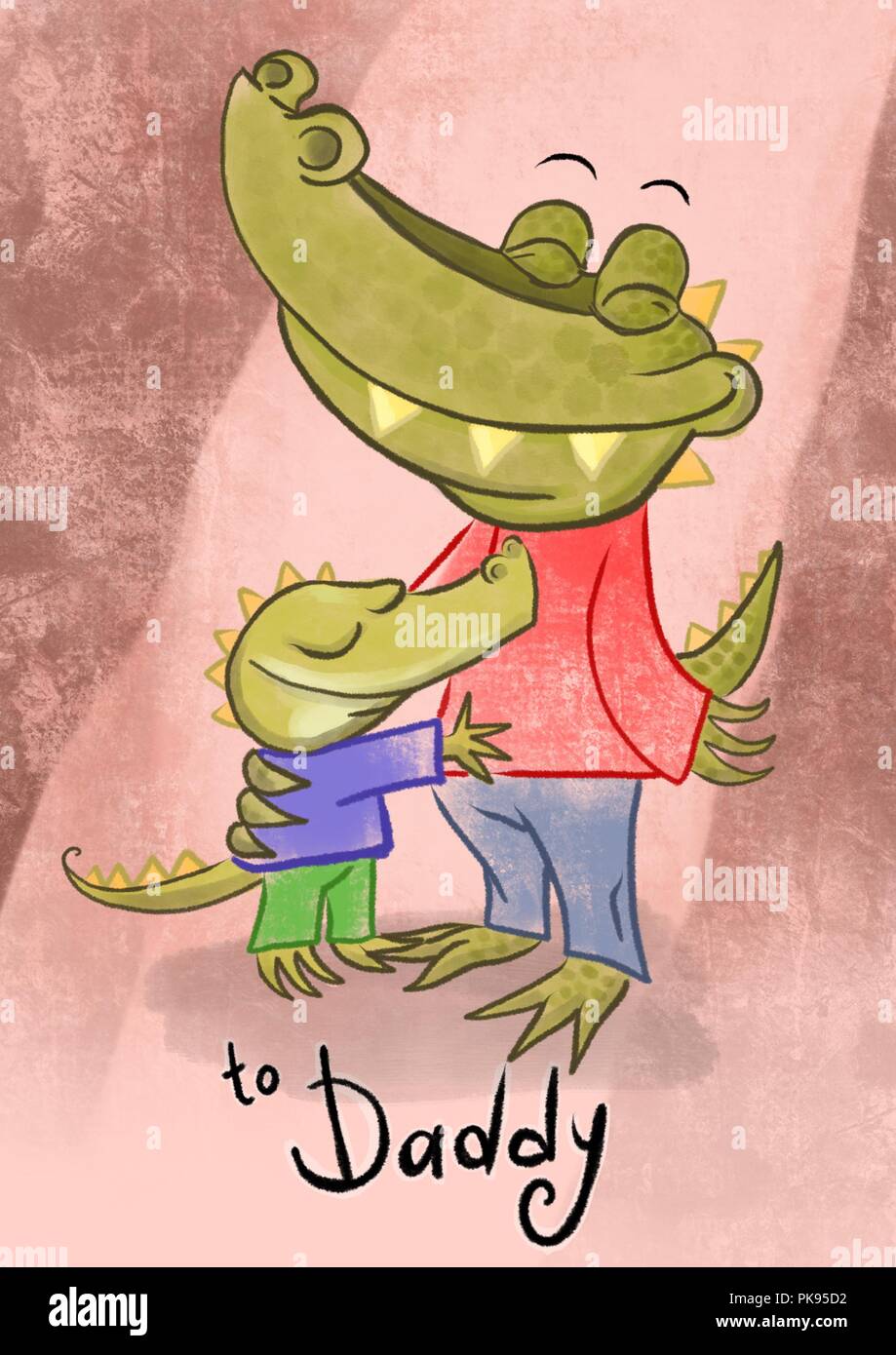 Child and Father crocodiles / alligators Stock Photo - Alamy