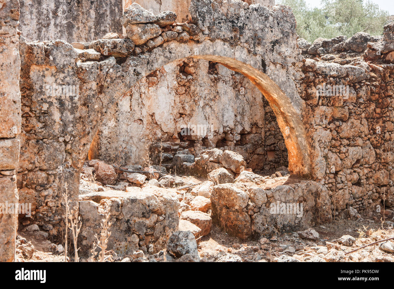Deserted village of Aradena Stock Photo - Alamy