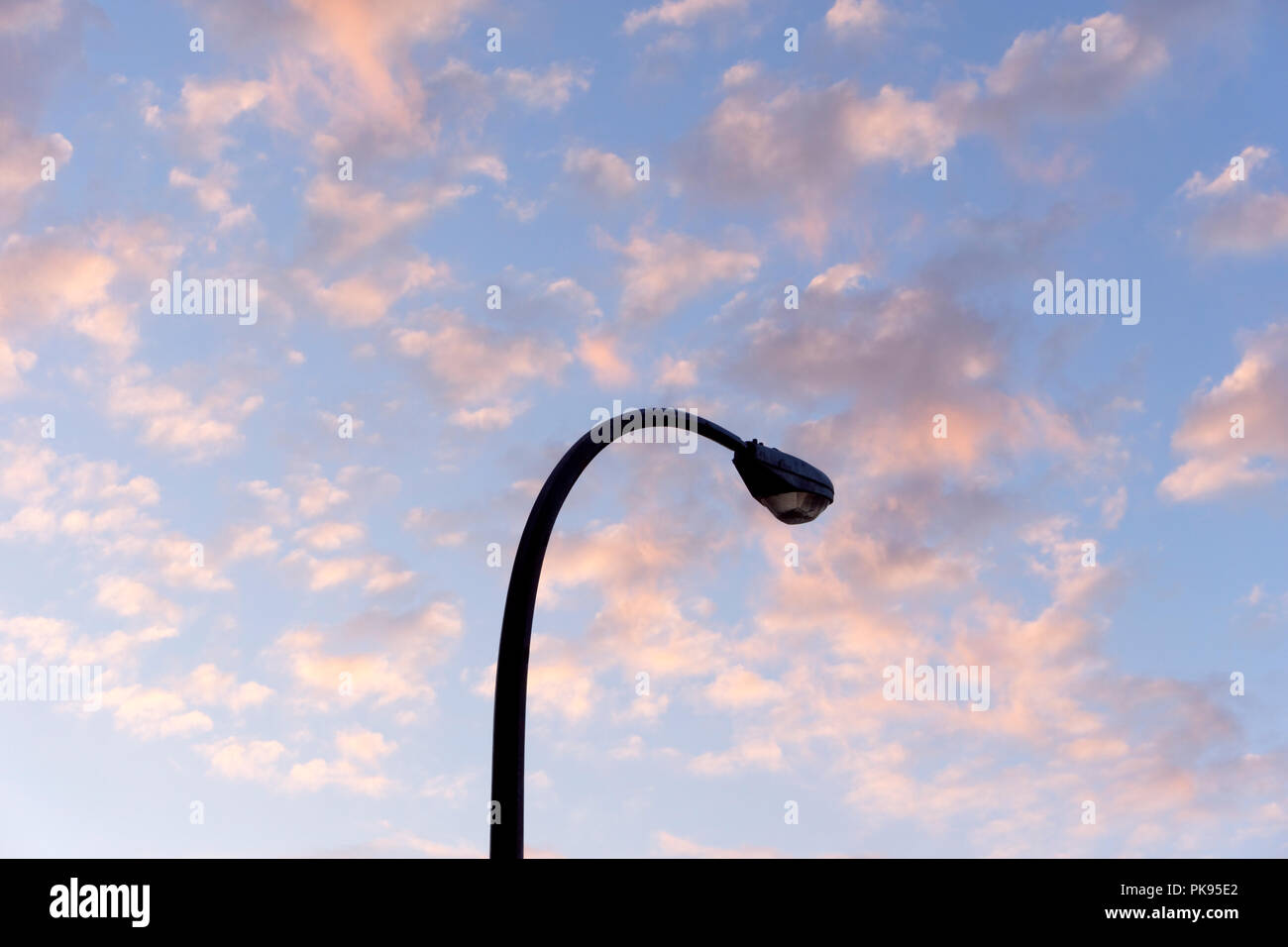 Curved Street Lamps New York Electric Street Light Hi Res Stock