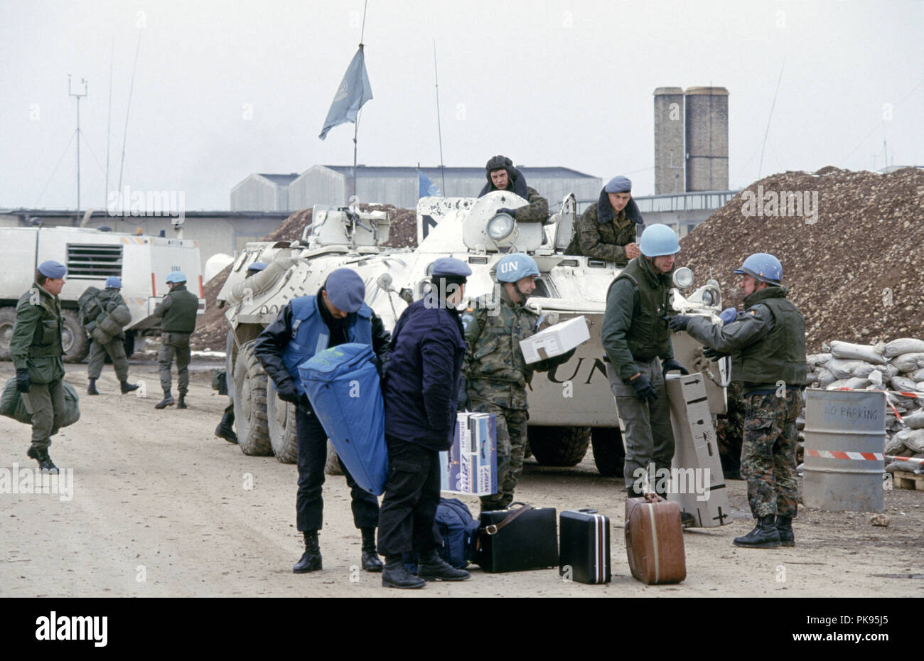 8th March 1993 During the Siege of Sarajevo: United Nations soldiers ...