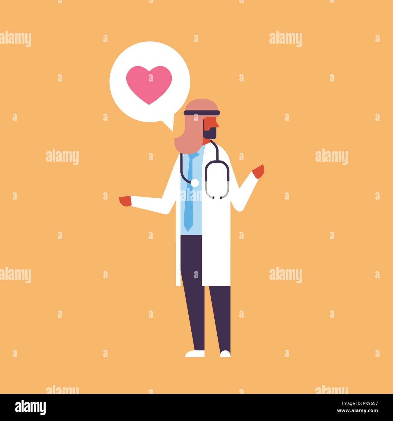 arabic doctor heart icon medical online consultation healthcare concept ...