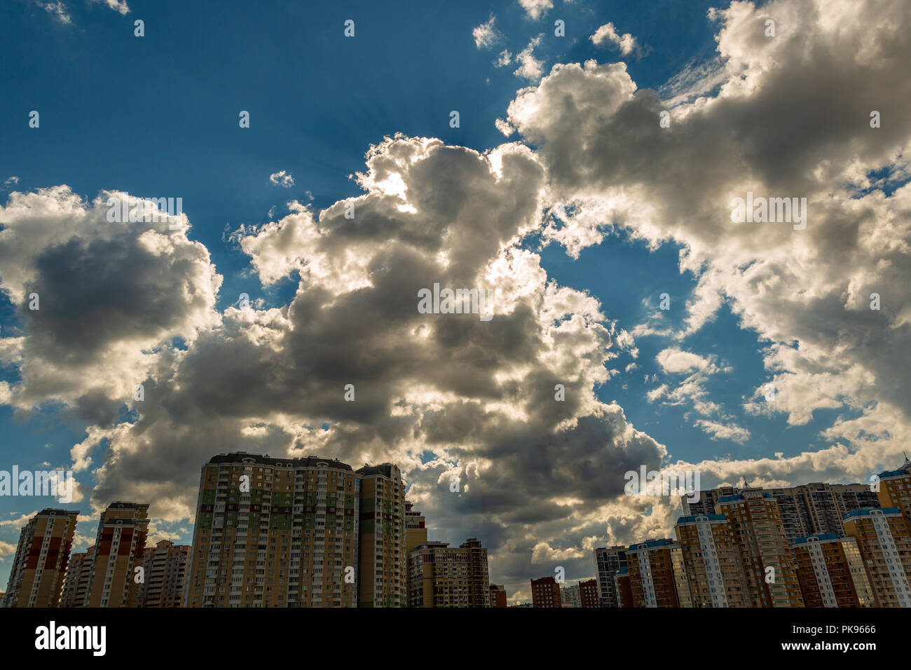 Modern steel and light architecture against a night sky hi-res stock ...