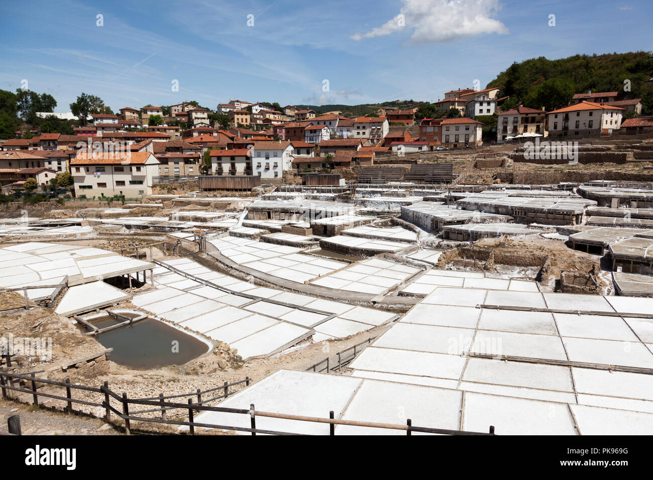 Ancient salt pans in Añana, Basque Country, Spain Stock Photo - Alamy