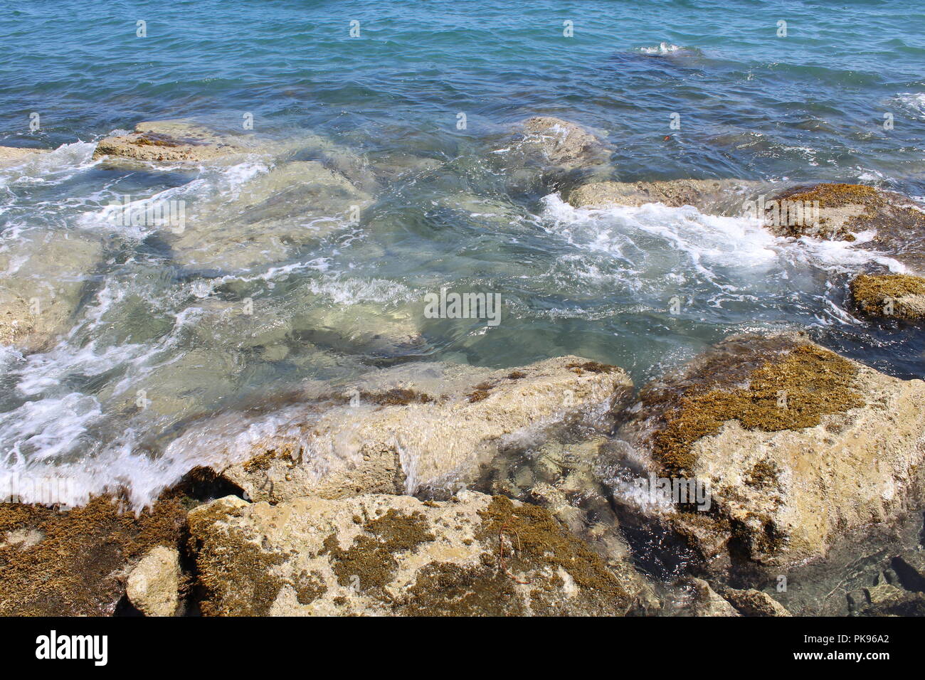 Ocean Waves in Cyprus Stock Photo - Alamy
