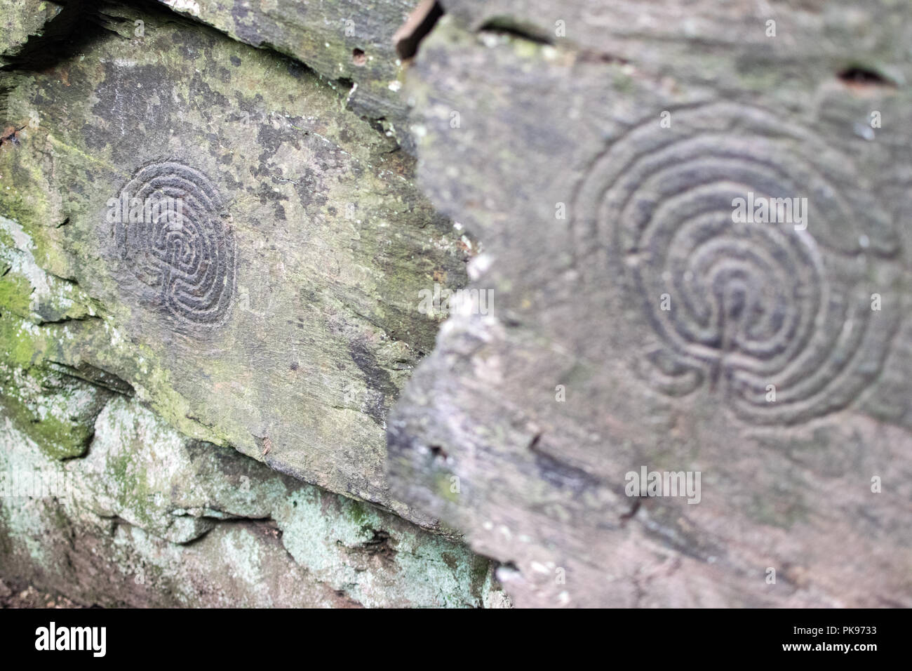 Rock carving labyrinth hi-res stock photography and images - Alamy